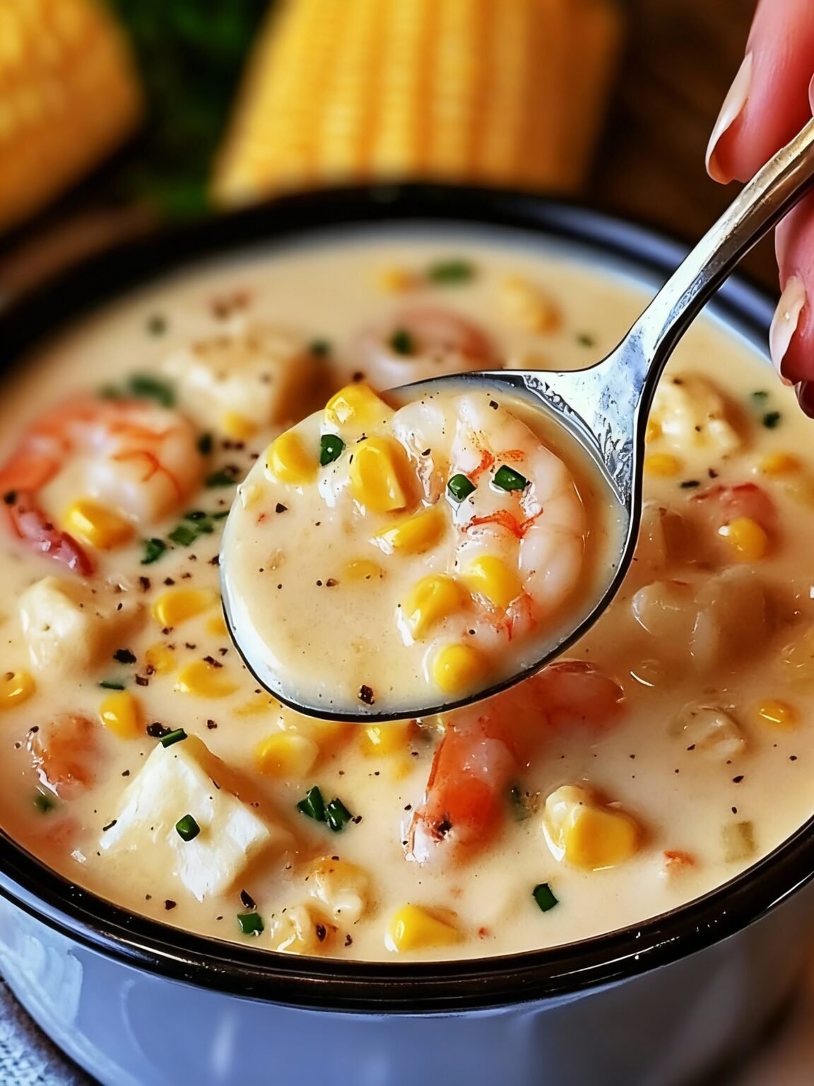 Sweet Corn and Shrimp Chowder Recipe - rapidrecipes.blog