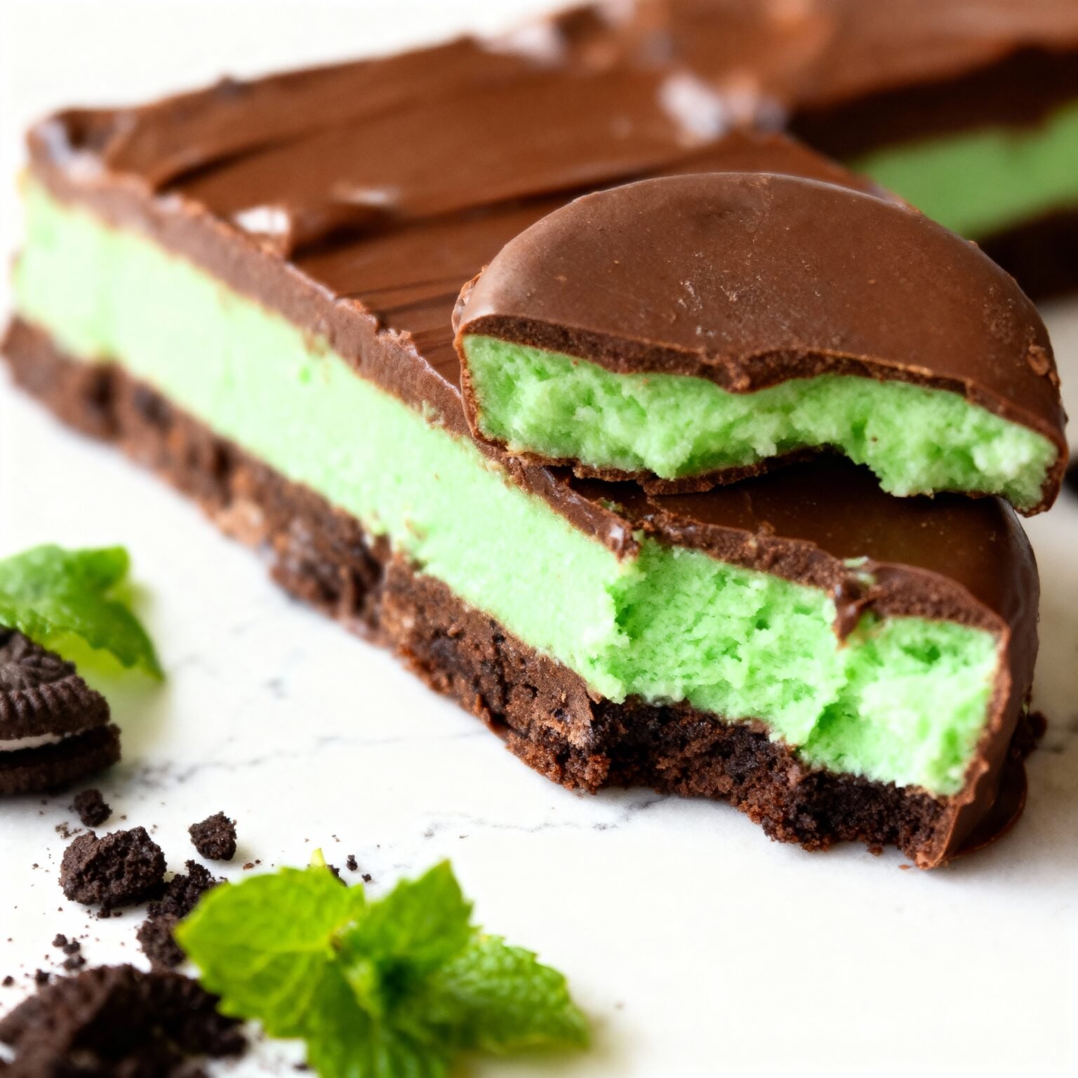 No Bake Mint Chocolate Bars Recipe - rapidrecipes.blog